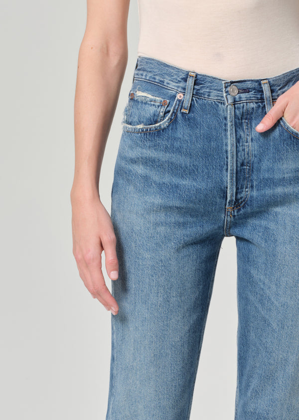 Riley High Rise Straight Crop in Frequency – AGOLDE