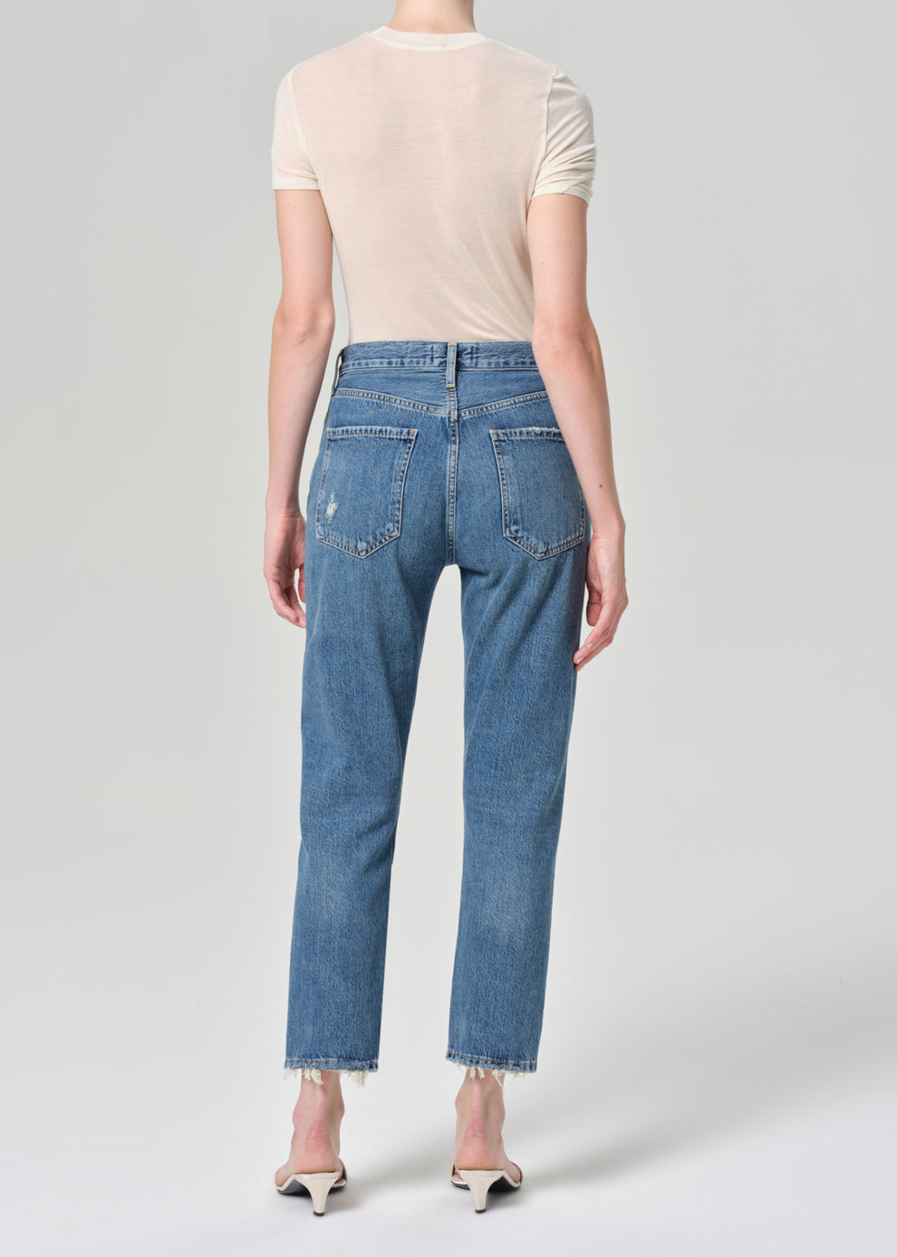 Riley High Rise Straight Crop in Frequency – AGOLDE