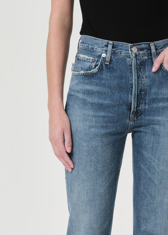 Riley High Rise Straight Crop in Frequency – AGOLDE