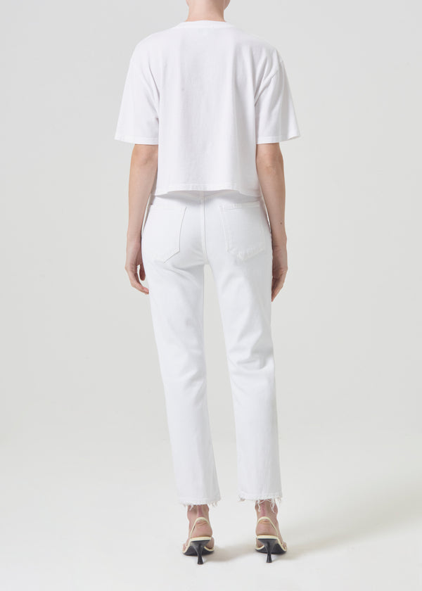 Riley High Rise Straight Crop (Stretch) in Sour Cream – AGOLDE