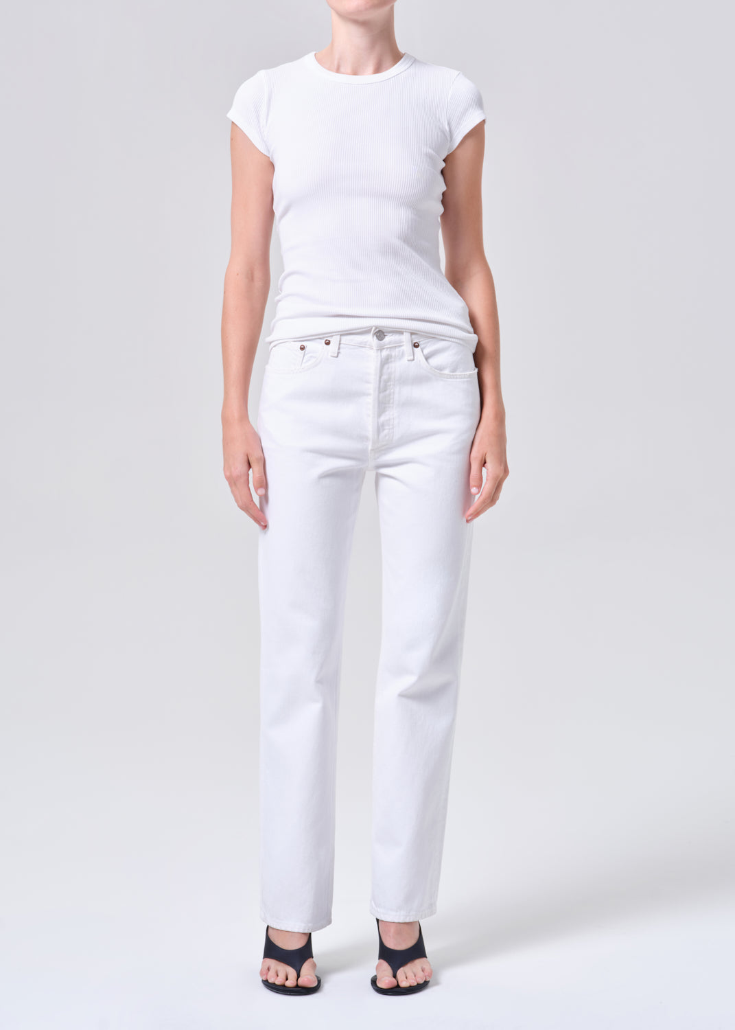 Lana High Rise Vintage Straight in Marshmallow – AGOLDE