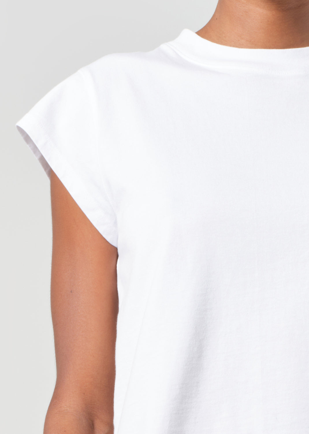 Bryce Cap Sleeve Tee in White – AGOLDE