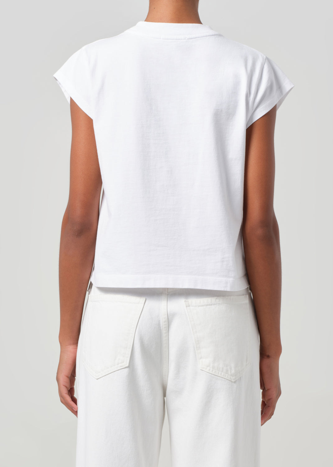 Bryce Cap Sleeve Tee in White – AGOLDE